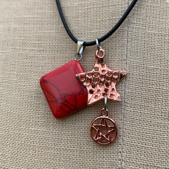 Hand Crafted | Jewelry | Handmade Howliteturquoise Stone Square Amulet ...